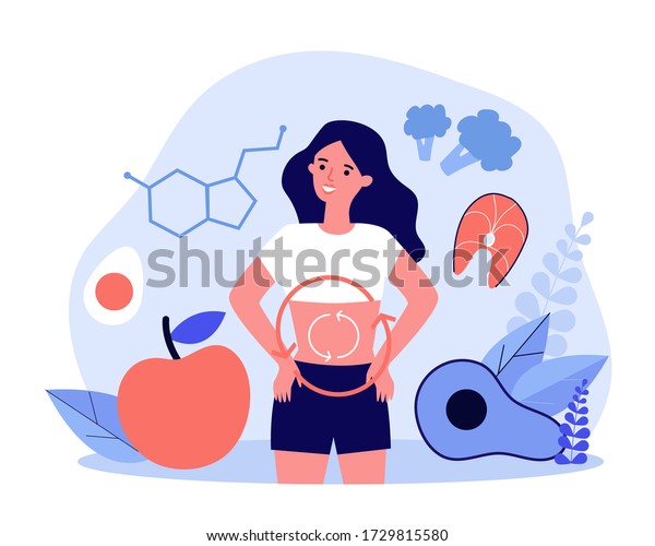 Metabolism Human Organism Flat Vector Illustration庫存向量圖 (免版稅) 1729815580