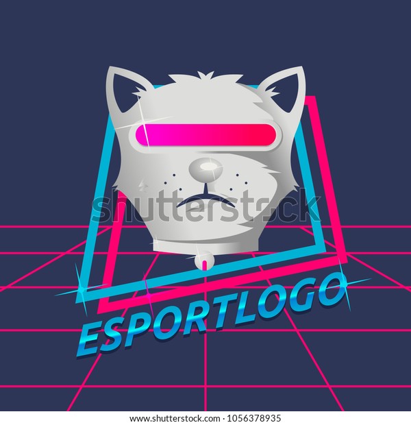 Metal 80s Retro Robot Cat Gaming Stock Vector (Royalty Free) 1056378935 ...