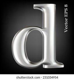 Metal Alphabet Lowercase Vector Symbol D: เวกเตอร์สต็อก (ปลอดค่า ...