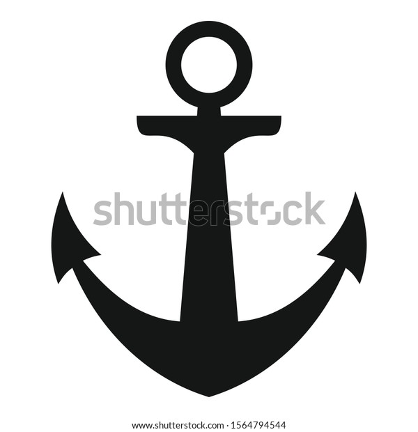 Metal Anchor Icon Simple Illustration Metal Stock Vector (Royalty Free ...