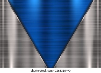 Metal Background Blue Center Element Vector Stock Vector (Royalty Free ...