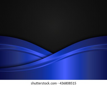 Metal Background Blue Waves Black Blue Stock Vector (Royalty Free ...