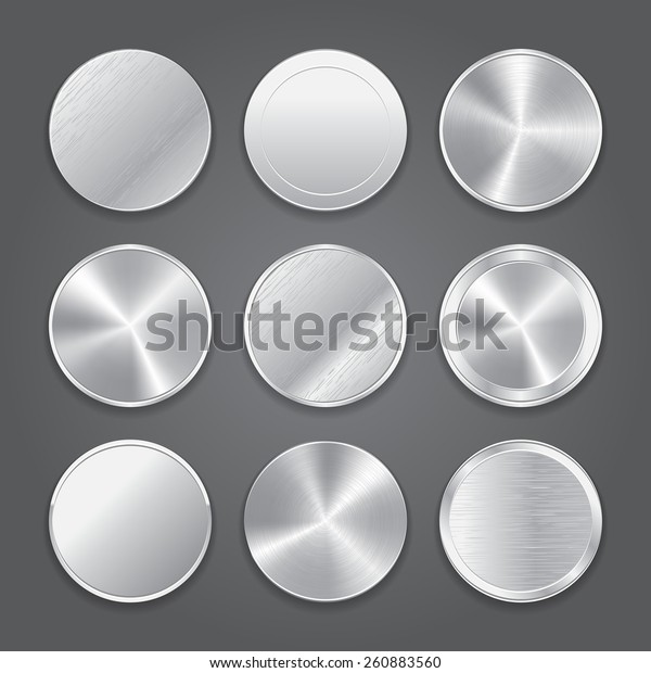 Metal Badge Icons Vector Stock Vector (Royalty Free) 260883560 ...