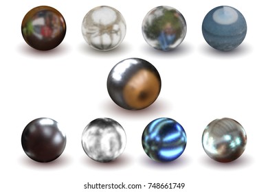 Metal Ball Set Vector Illustration Stock Vector (Royalty Free) 748661749