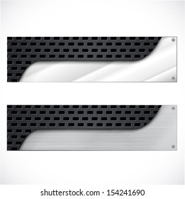 Metal Banner Stock Vector (Royalty Free) 154241690 | Shutterstock