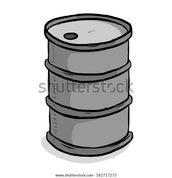 metal barrel / cartoon vector and illustration