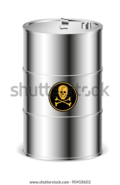 Metal Barrel Warning Sign Stock Vector (Royalty Free) 90458602 ...
