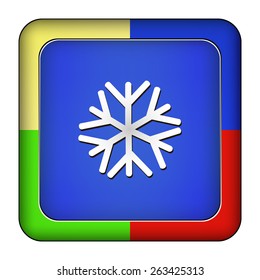 Metal Blue Button Snow On White Stock Vector (Royalty Free) 263425313 ...