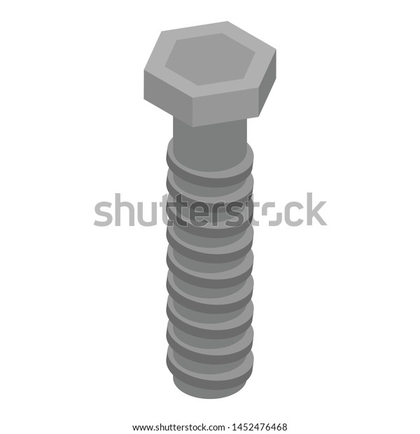 Metal Bolt Icon Isometric Metal Bolt Stock Vector (Royalty Free ...