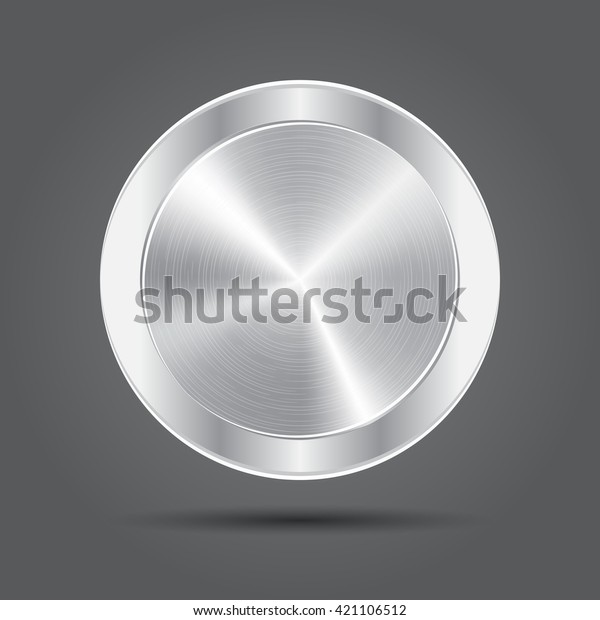 Metal Button Icons Silver Medal Vector Stock Vector (Royalty Free ...