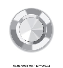 Metal Button Isolated On White Background Stock Vector (Royalty Free ...