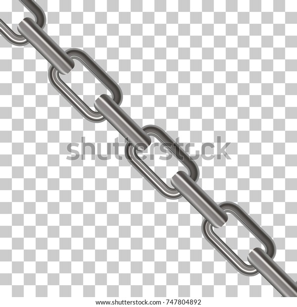 Metal Chain Links On Transparent Background Stock Vector (Royalty Free ...