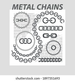 Metal Chains Different Size Pencil Drawing Stock Vector (Royalty Free ...