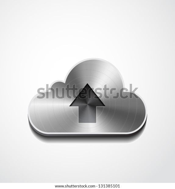 Metal Cloud Isolated Stock Vector (Royalty Free) 131385101 | Shutterstock