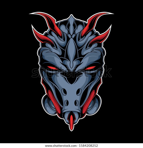 Metal Cyber Head Vector Commercial Use Stock Vector (Royalty Free ...