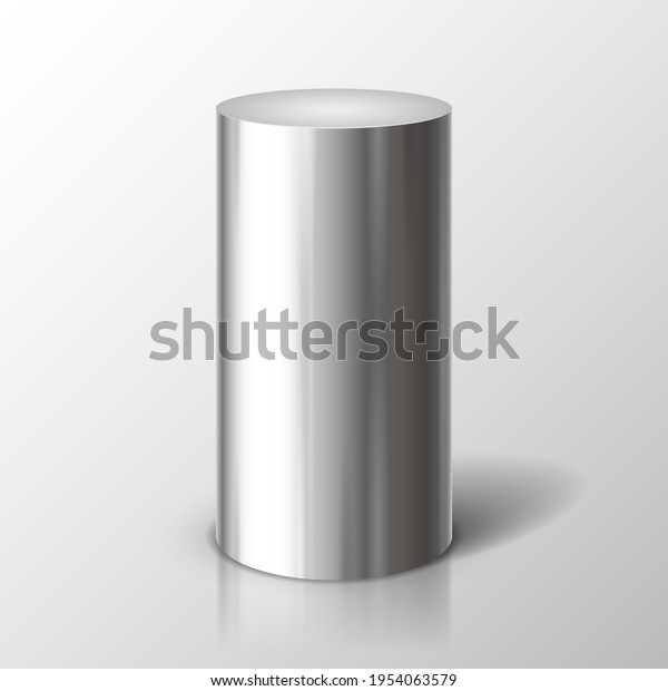Metal Cylinder On Light Background Vector Stock Vector (Royalty Free ...