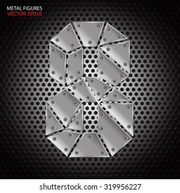 Metal Figures Eight Vector On Aluminum Stock Vector (Royalty Free ...