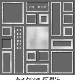 Metal Frames Set Shadows Isolated On Stock Vector (Royalty Free ...