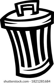 Metal Garbage Can Lid Handle Stock Vector (Royalty Free) 1821281684 ...