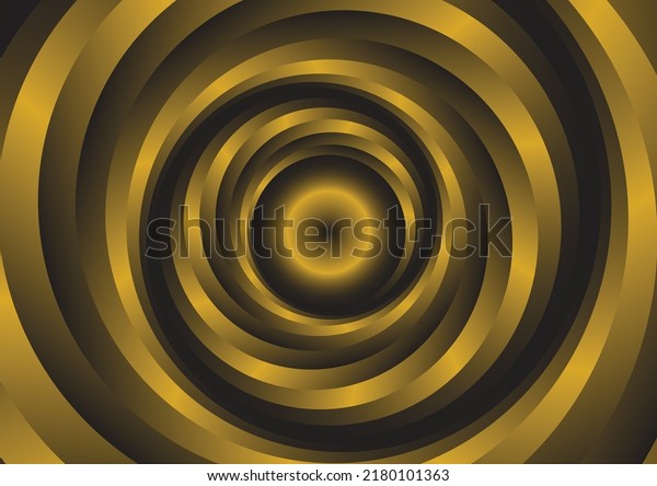 Metal Gold Spiral Pattern Light Middle Stock Vector (Royalty Free ...