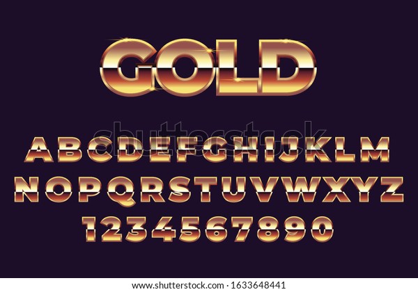 Metal Gold Text Style Effect Premium Stock Vector (Royalty Free ...