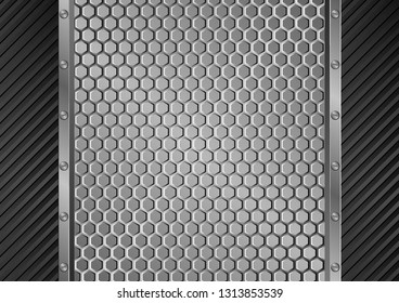 Metal Grate Background Stock Vector (Royalty Free) 1313853539 ...