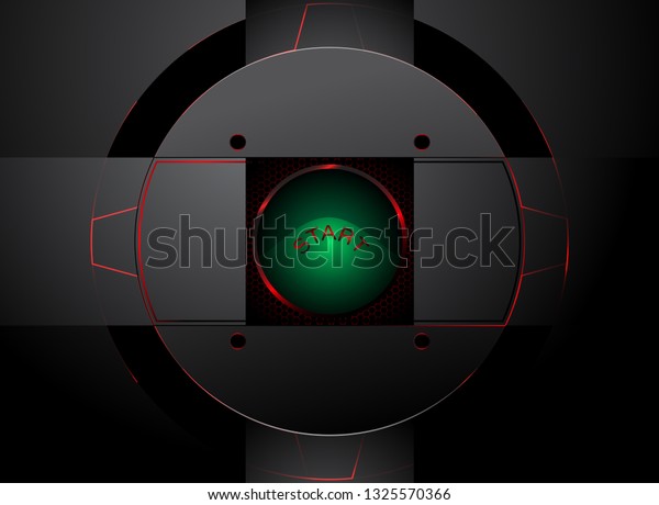 Metal Green Light Button Scene Vector Stock Vector (Royalty Free ...