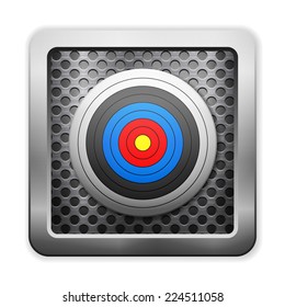 Metal Grid Icon Target On White Stock Vector (Royalty Free) 224511058 ...