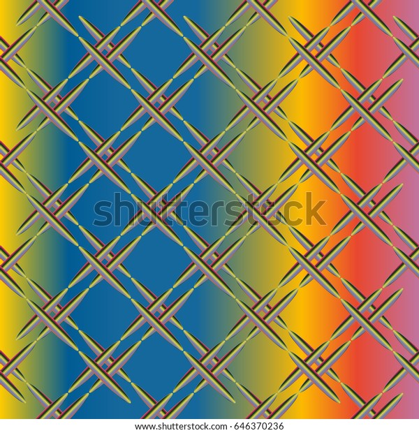 Metal Grid Pattern Design Colorfull Backdrop Stock Vector (Royalty Free ...