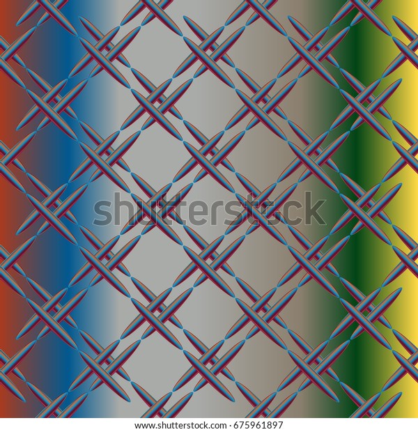 Metal Grid Pattern Design Colorfull Backdrop Stock Vector (Royalty Free ...