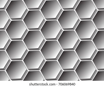 Metal Hexagon Pattern Stock Vector (Royalty Free) 706069840 | Shutterstock