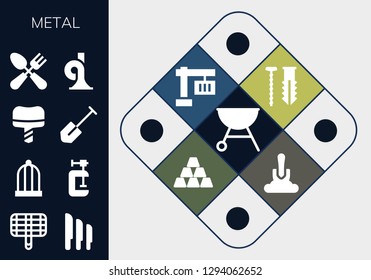 Metal Icon Set 13 Filled Metal Stock Vector (Royalty Free) 1294062652 ...