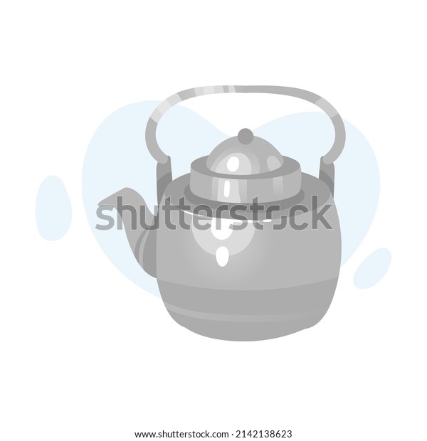 Metal Kettle Cute Cartoon Vector Illustration Stock Vector (Royalty ...