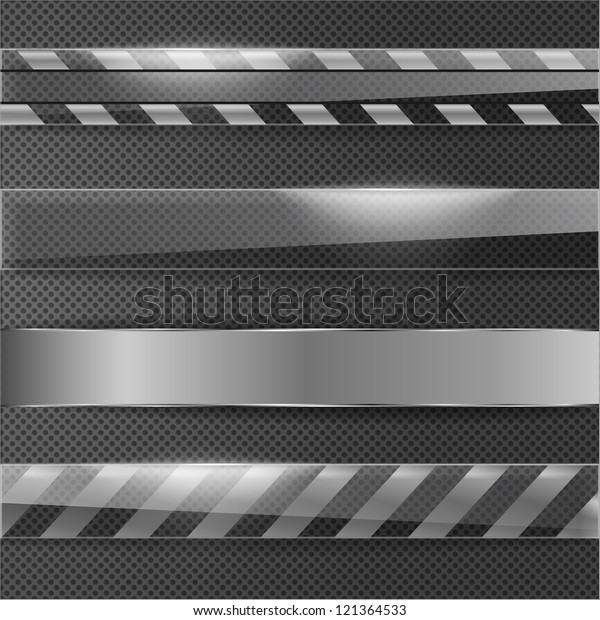 Metal Line Ribbon On Grid Surface Stock Vector (Royalty Free) 121364533 ...