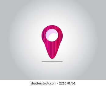 Metal Map Pin Pink Stock Vector (Royalty Free) 221678761 | Shutterstock