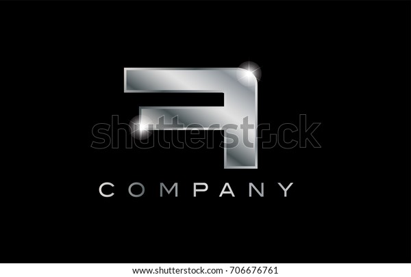 Metal Metallic Silver Logo On Black Stock Vector (Royalty Free ...