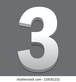 Number 3 Slanted 3d Font Engraved Stock Illustration 319598906 ...