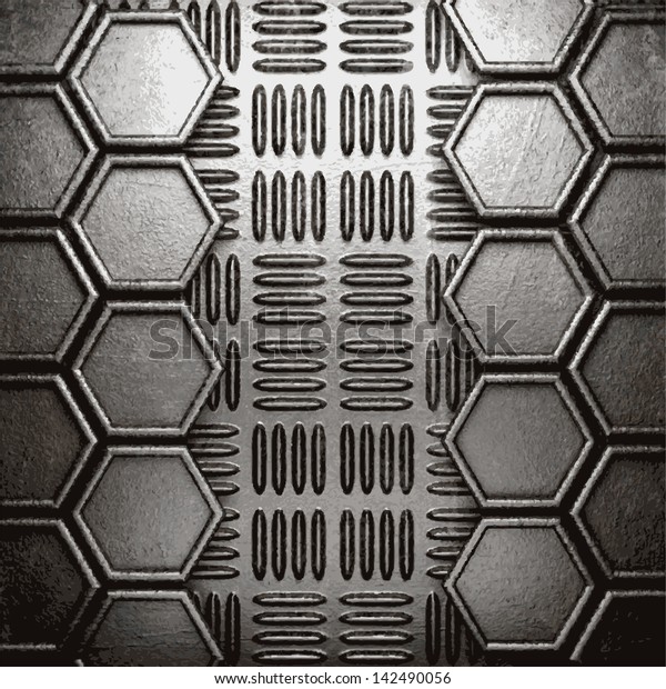 Metal On Wall Background Stock Vector (Royalty Free) 142490056 ...