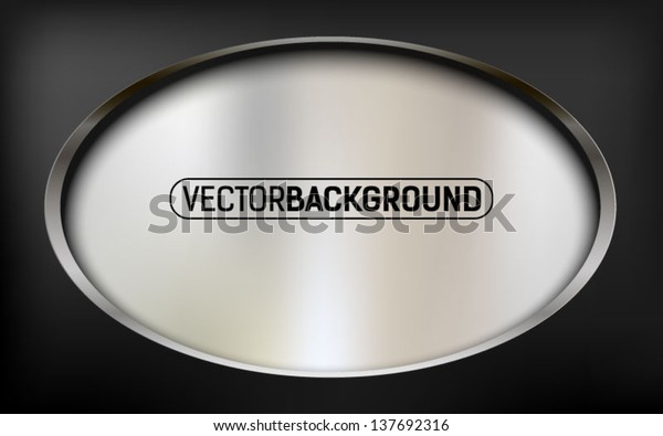 Metal Oval Frame Stock Vector (Royalty Free) 137692316