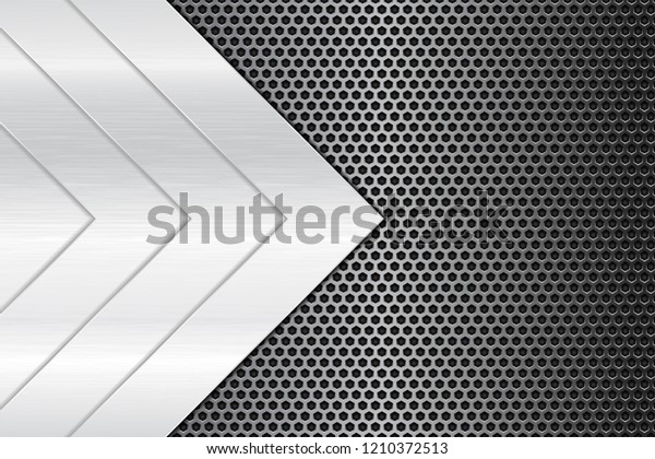 Metal Perforated Background Steel Triangle Elements Stock Vector ...