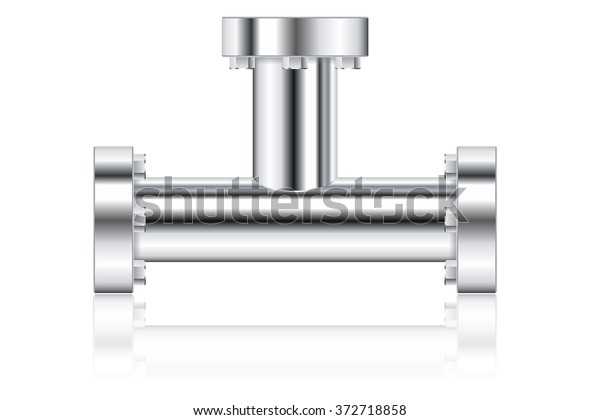 Metal Pipes Flange Vector Illustration Isolated Stock Vector (Royalty ...