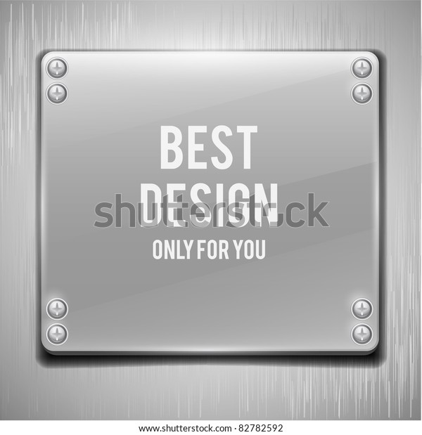 Metal Plate Vector Illustration Stock Vector (Royalty Free) 82782592 ...