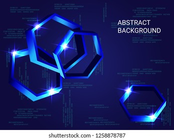 Metal Polygons Sparkle On Background 3d Stock Vector (Royalty Free ...