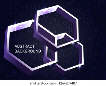 Metal Polygons Sparkle On Background 3d 스톡 벡터(로열티 프리) 1264209487 ...