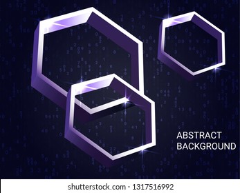 Metal Polygons Sparkle On Background 3d 스톡 벡터(로열티 프리) 1264209487 ...