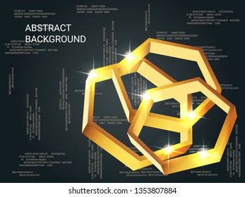 Metal Polygons Sparkle On Background Modern Stock Vector (Royalty Free ...