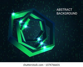 Metal Polygons Sparkle On Background 3d Stock Vector (Royalty Free ...