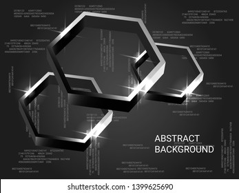 Metal Polygons Sparkle On Background Minimal: vector de stock (libre de ...