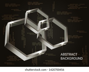 Metal Polygons Sparkle On Background 3d Stock Vector (Royalty Free ...