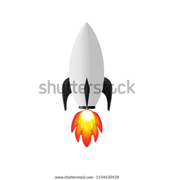 Metal Rocket Space Ship Taking Off: เวกเตอร์สต็อก (ปลอดค่าลิขสิทธิ์ ...